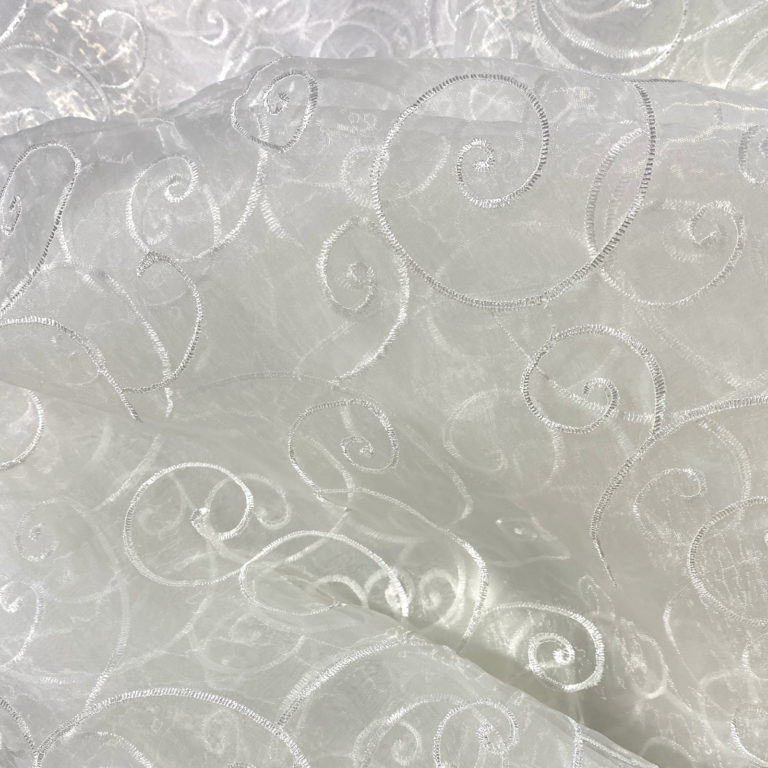 White Embroidered Swirl Overlay – EVENTS TO REMEMBER